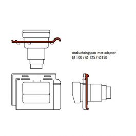 Monier Postel 20 Ontluchtingspan met adapter Double black