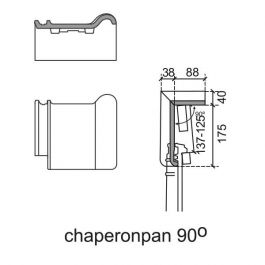 Monier Postel 20 Chaperonpan 90° Double Black