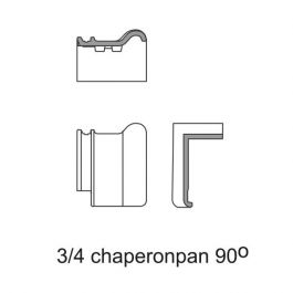 Monier Postel 20 3/4 Chaperonpan 90° Rustiek