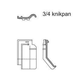 Monier Postel 20 3/4 Knikgevelpan 140° Rustiek
