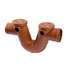 Nicoll PVC Sifon met schroefstoppen Ø125 oranje